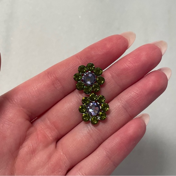 Tarina Tarantino | Jewelry | Tarina Tarantino Crystal Flower Earrings ...